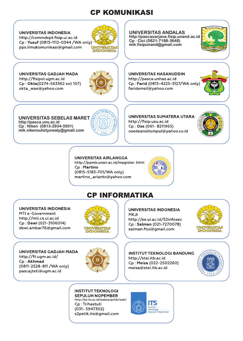 Pengumuman: Pembukaan Beasiswa S2 Dalam Negeri Bidang Kominfo ...